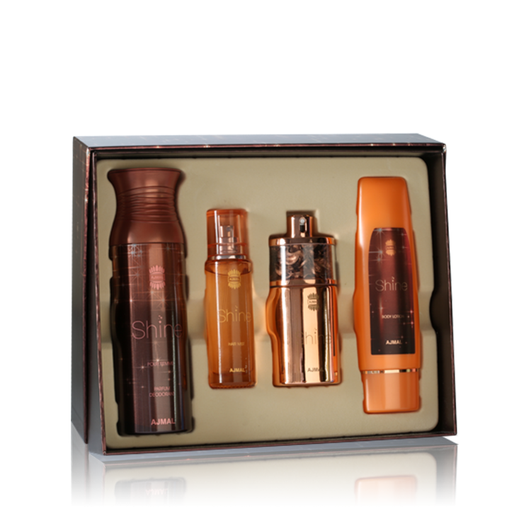 Ajmal Shine Gift Set (EDP 75 ml + Deodrant 200 ml + Body Mist 50 ml ...