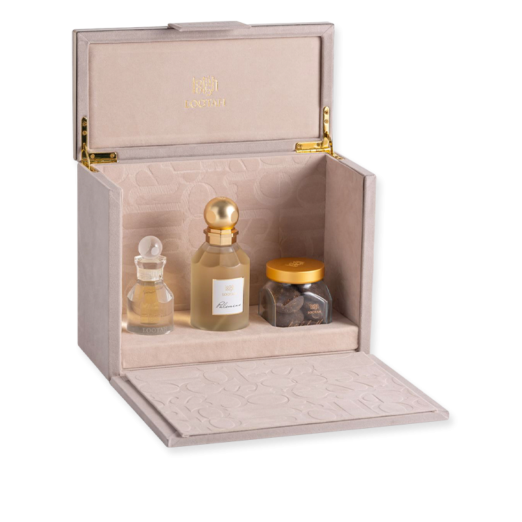 Lootah Velvet Blend 3 Gift Set(EDP 80 ml + Incenses 220 g + Fragrant ...