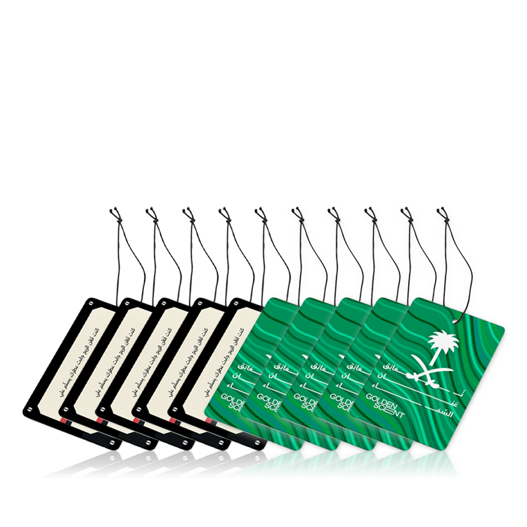 Golden Scent Car Freshener Card Set - 10 Pcs